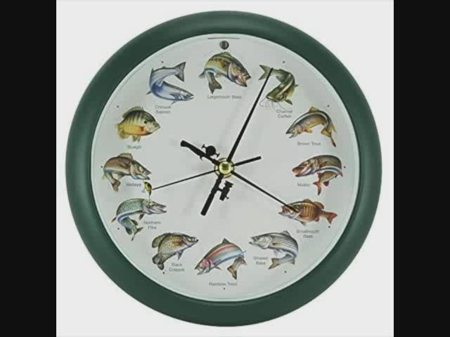Splashing Gamefish Fishing Sounds Desk Clock, 8 Inch, Green – Addison ...